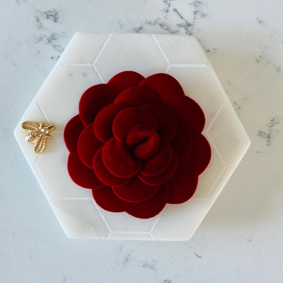 CHANEL | Other | Chanel Authentic Red Velvet Camellia | Poshmark